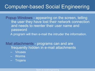 Spam as social engineering presentation. | PPT
