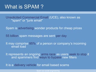 Spam as social engineering presentation. | PPT