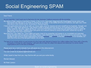 Spam as social engineering presentation. | PPT