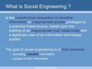 Spam as social engineering presentation. | PPT