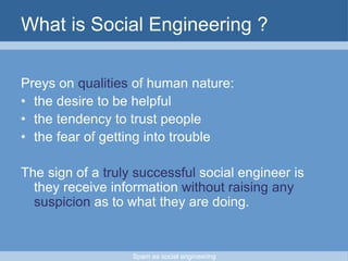 Spam as social engineering presentation. | PPT