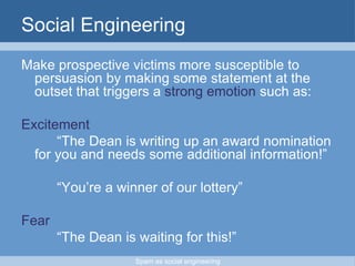 Spam as social engineering presentation. | PPT