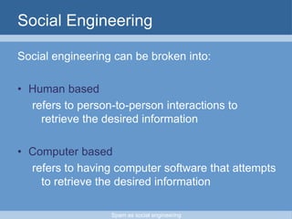 Spam as social engineering presentation. | PPT