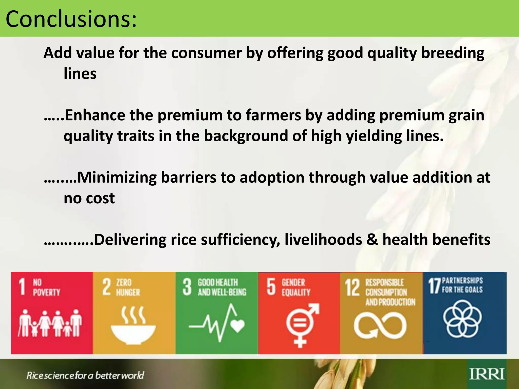 Rice grain quality and its value chain | PDF