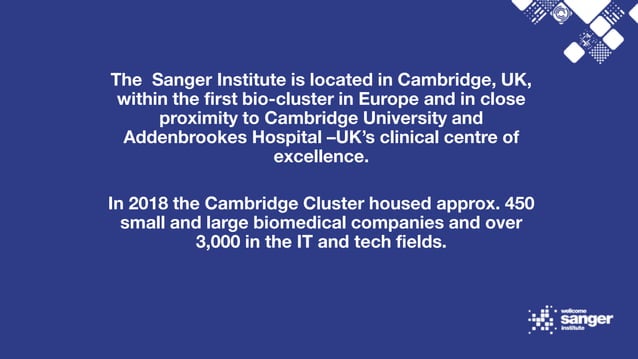 Impact Through Innovation: The Wellcome Sanger Institute | PPT