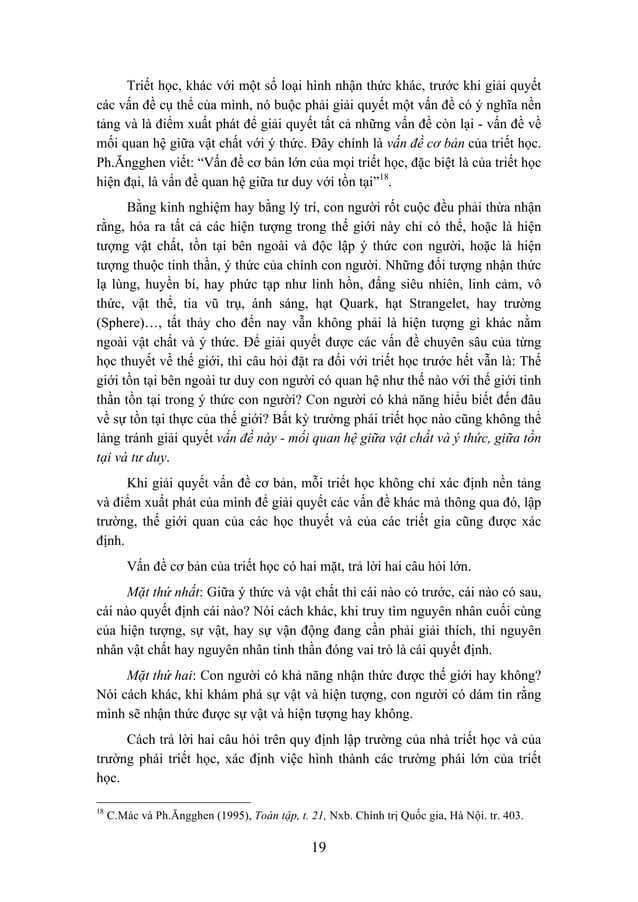 Giáo trình Triết học Marx - Lenin | PDF