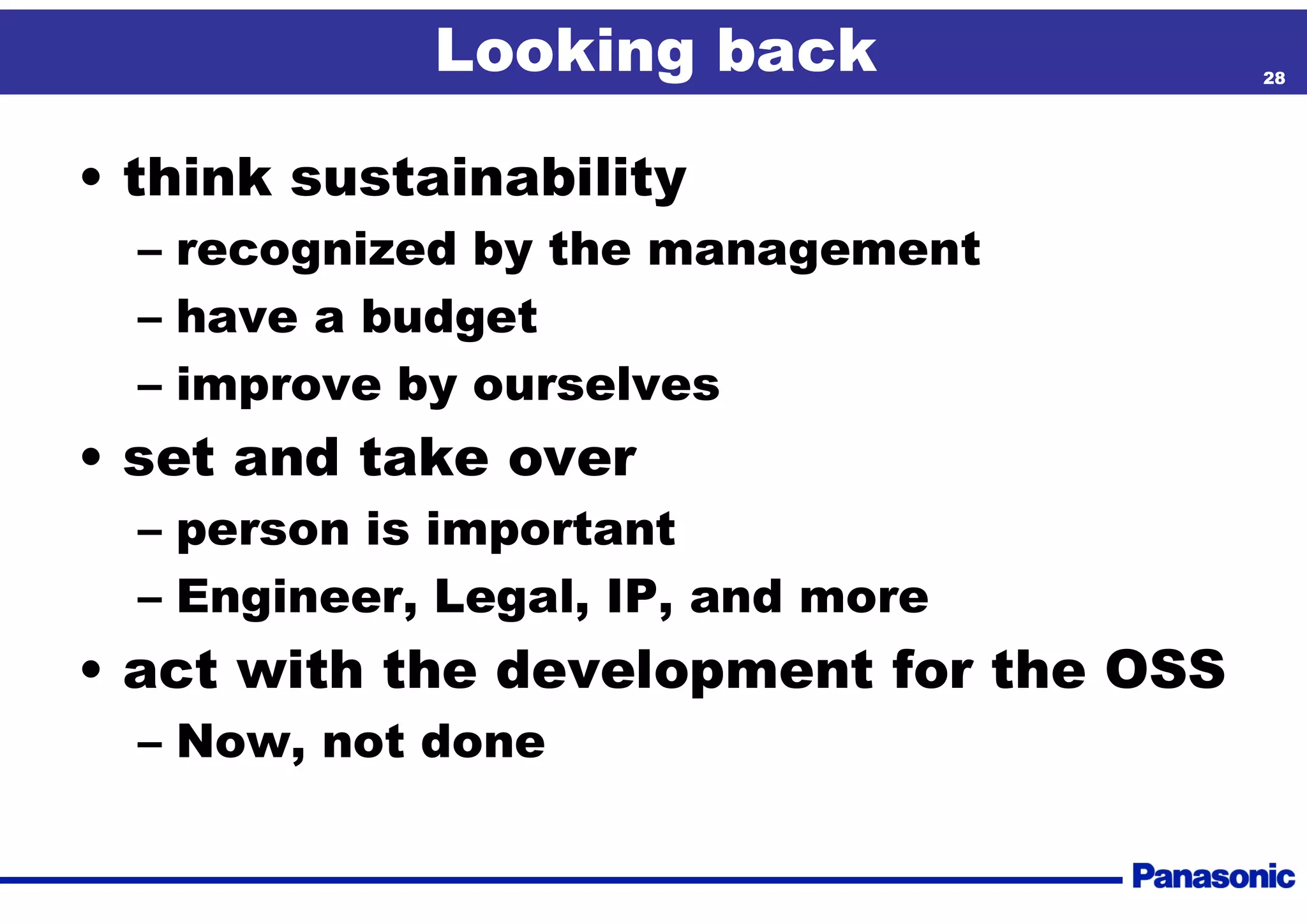 Open Source Software compliance in Panasonic | PDF Open Source Software compliance in Panasonic | PDF