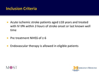 NIH StrokeNet: a MOST TIMELESS Tale of Clinical Stroke Research | PPTX