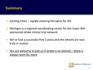 NIH StrokeNet: a MOST TIMELESS Tale of Clinical Stroke Research | PPTX