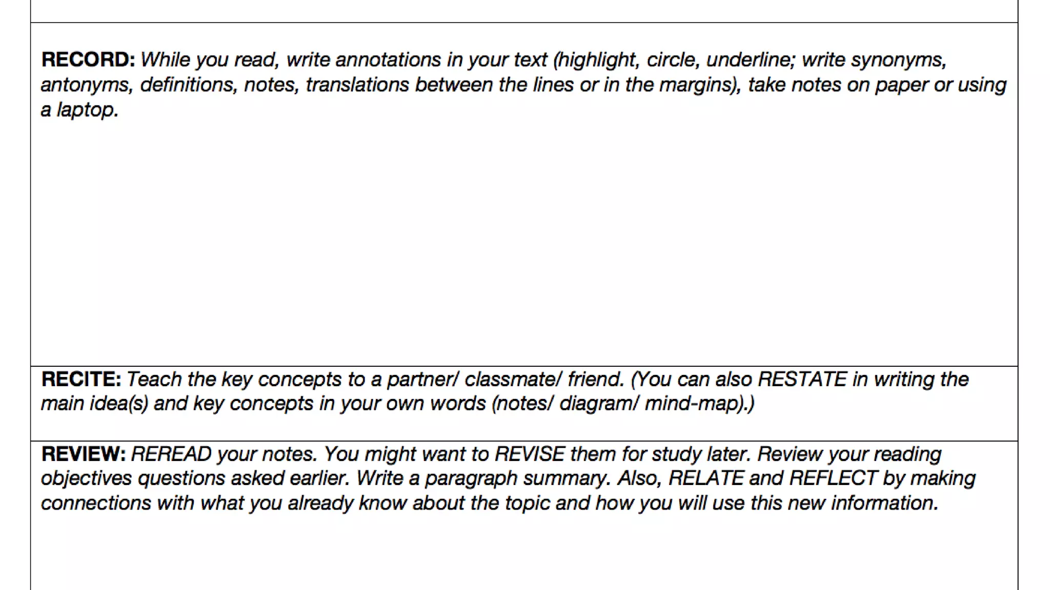 SQ4R – A strategy for active reading | PPTX