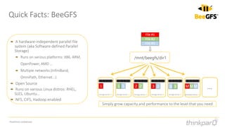 BeeGFS - Dealing with Extreme Requirements in HPC | PDF | Data Storage and Warehousing | Computing
