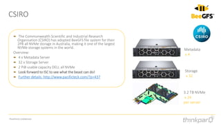 BeeGFS - Dealing with Extreme Requirements in HPC | PDF | Data Storage ...