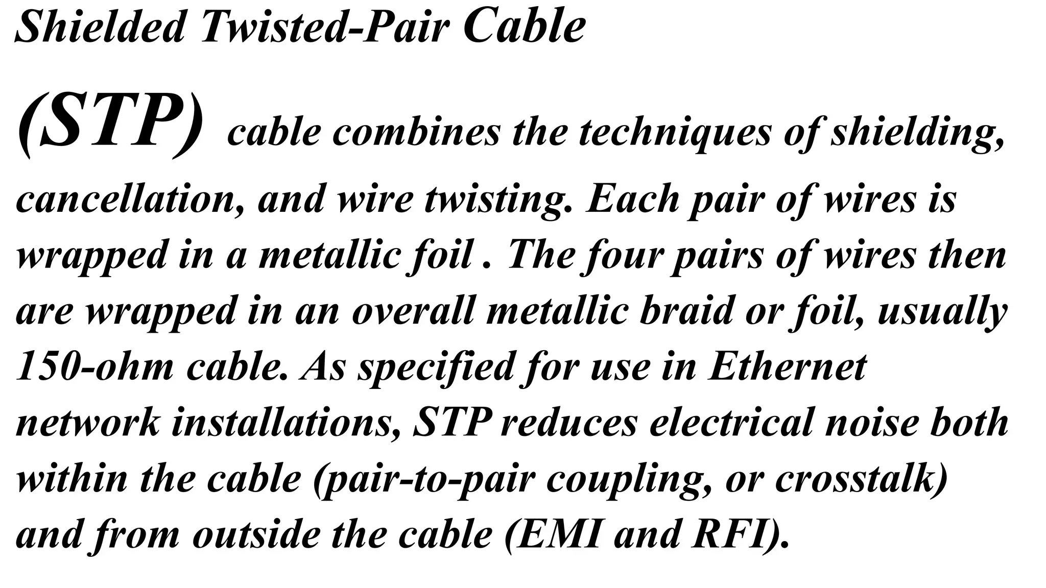 types of network cables | PPTX