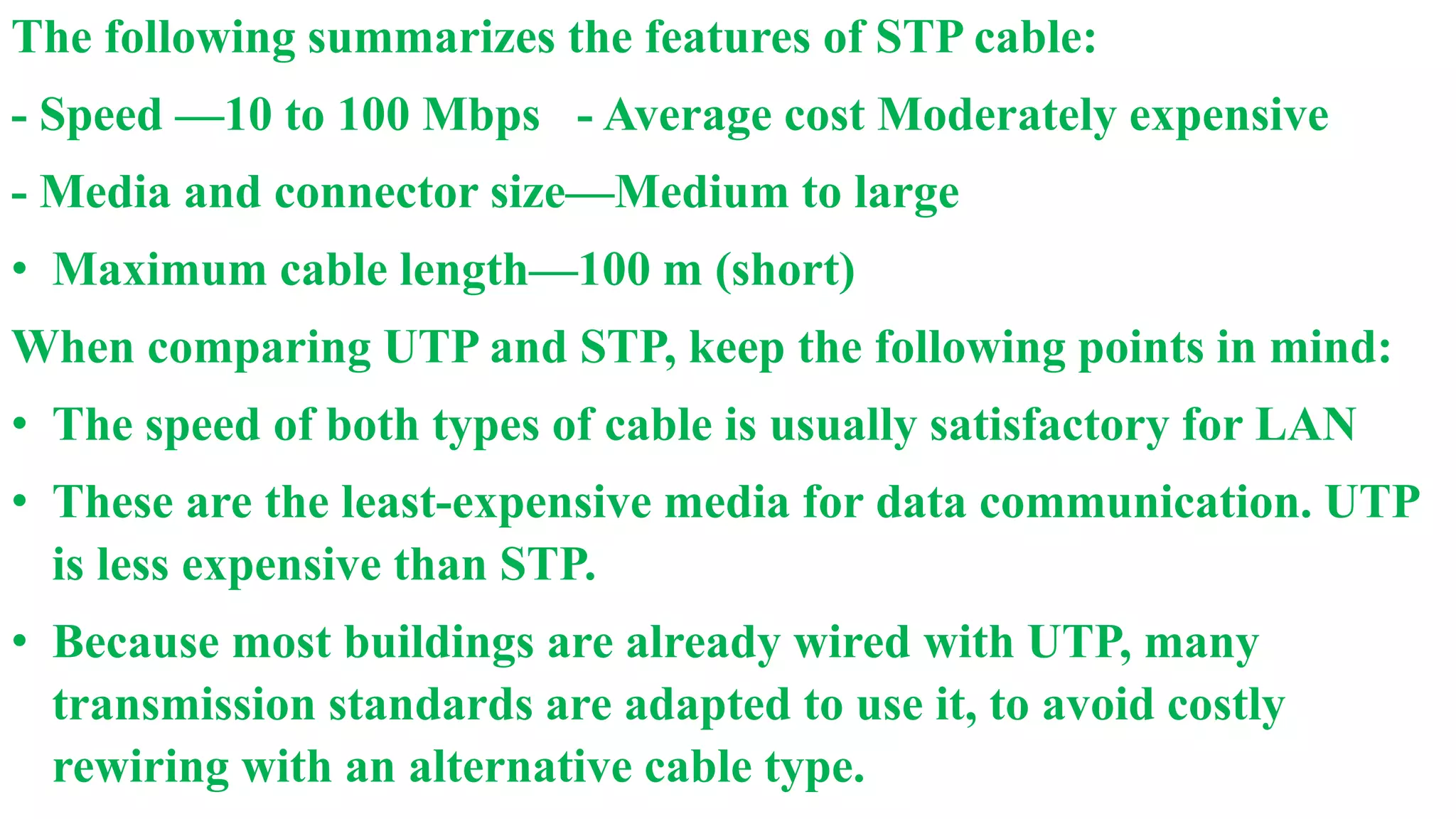 types of network cables | PPTX