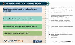 Oracle Workflow Presentation for CMiC Connect Conference 2019 | PDF