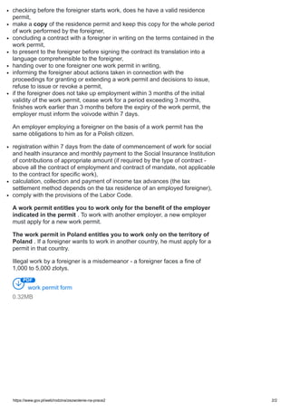 -- 2019 work permit - ministry of family, labor and social policy - gov.pl