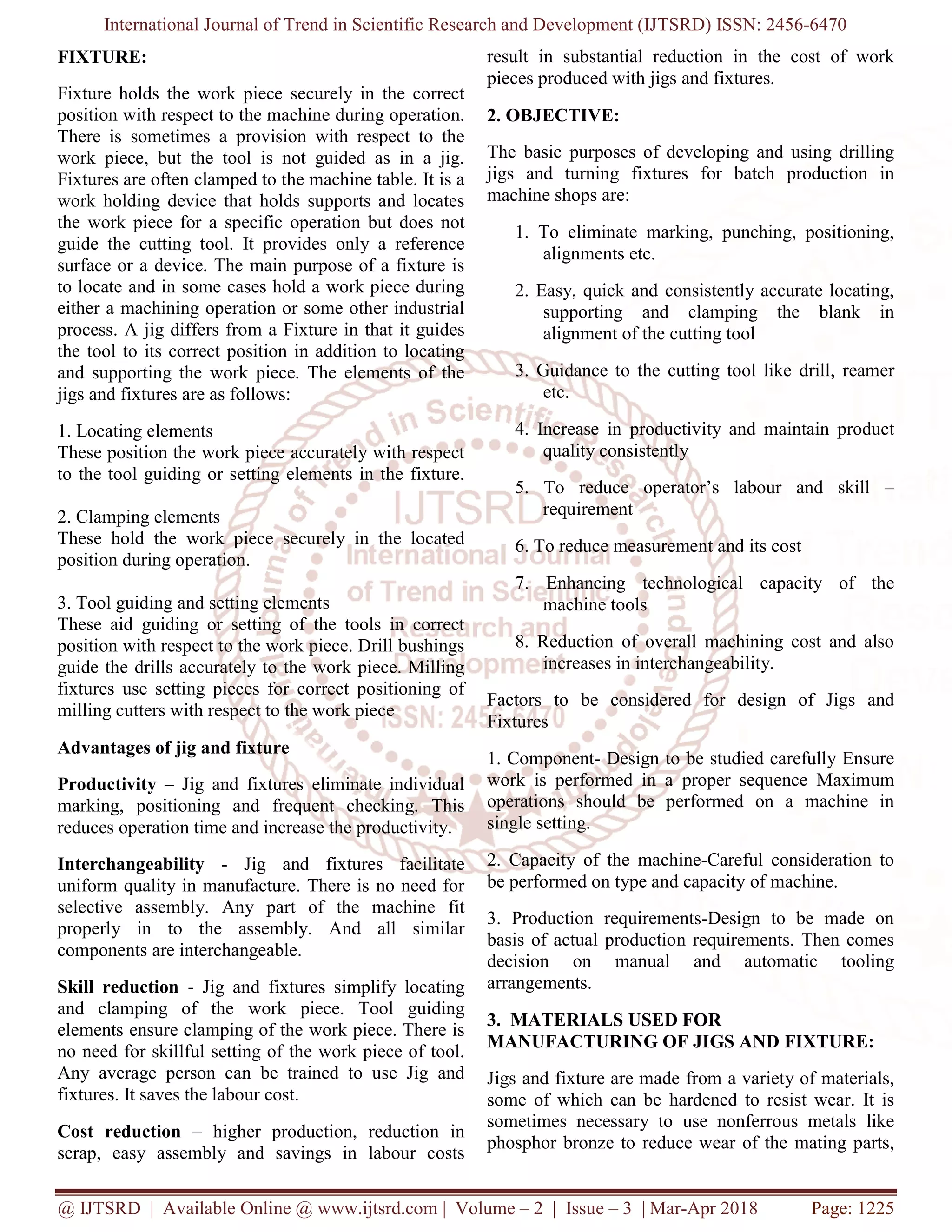 Design and Fabrication of Turning Fixture and Drilling Jig for Exhaust ...