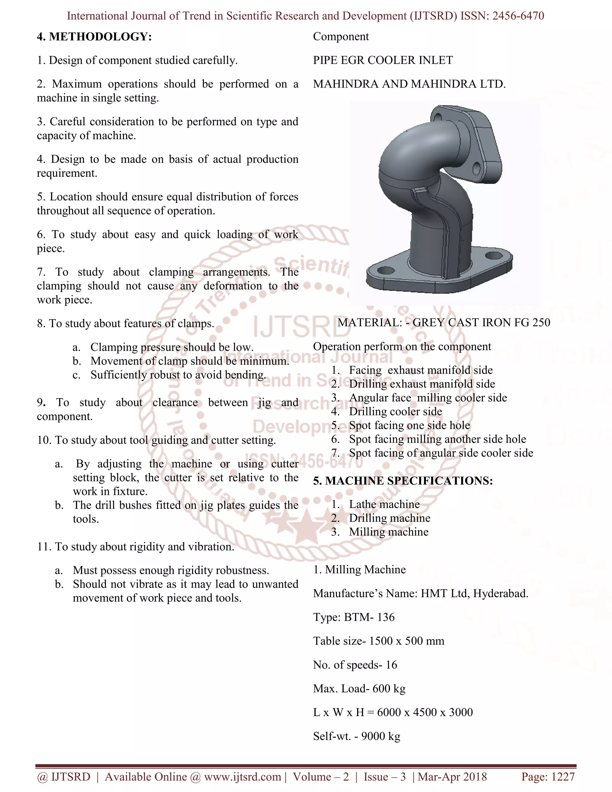 Design and Fabrication of Turning Fixture and Drilling Jig for Exhaust ...