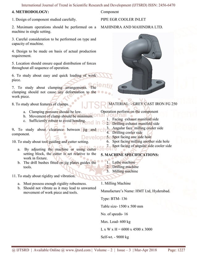 Design and Fabrication of Turning Fixture and Drilling Jig for Exhaust ...