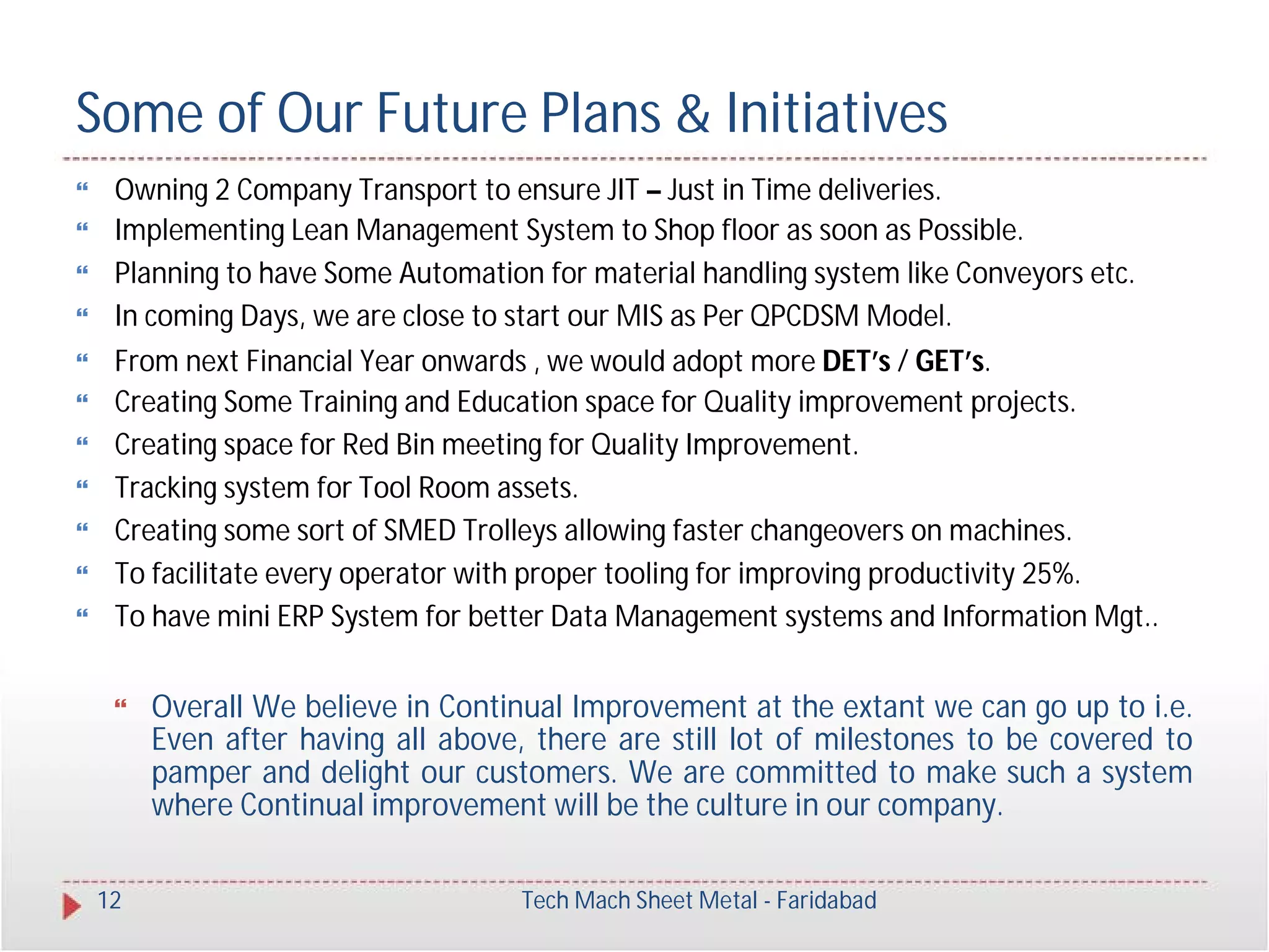 Profile - Tech Mach Faridabad | PPT