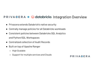 Accelerate Data Science Initiatives: Databricks & Privacera | PPT