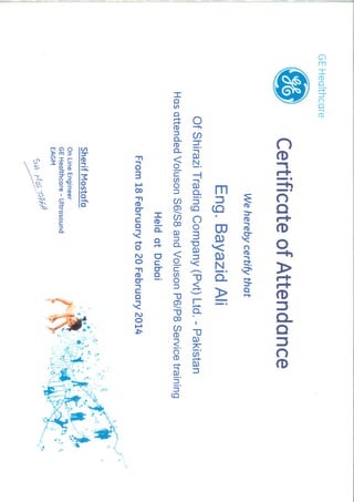 G.E Ultrasound Training Certificate 1 | PDF