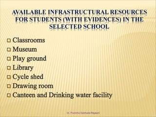 Study of School Management- Management of Infrastructural Resources in ...