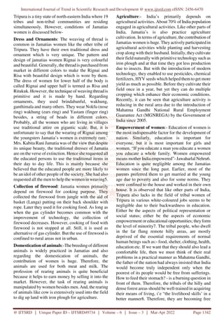 The Condition of Jamatia Women A Historical Analysis | PDF