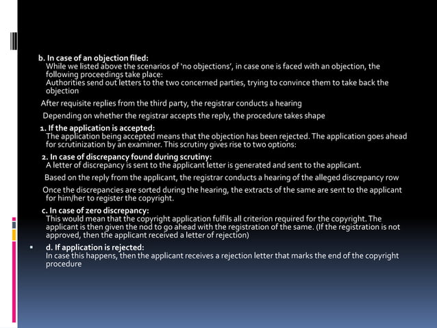 COPYRIGHT REGISTRATION PROCESS | PPT