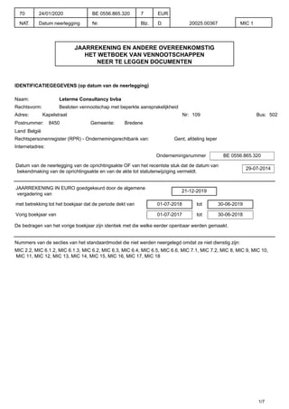 Firma Yves Leterme keert 275.000 euro uit | PDF