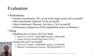 A Robust and Flexible Operating System Compatibility Architecture | PPT