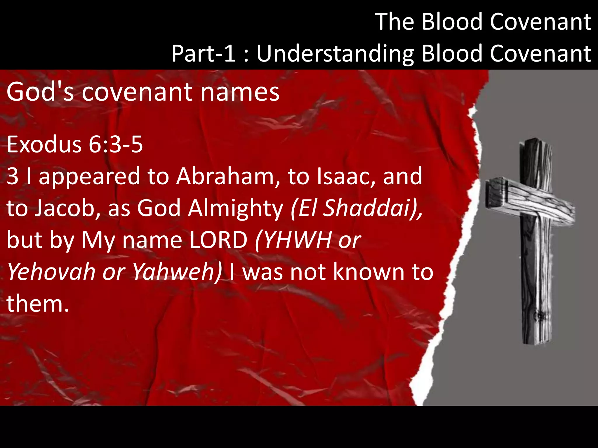 Blood Covenant Part-1: Understanding Blood Covenant | PPTX