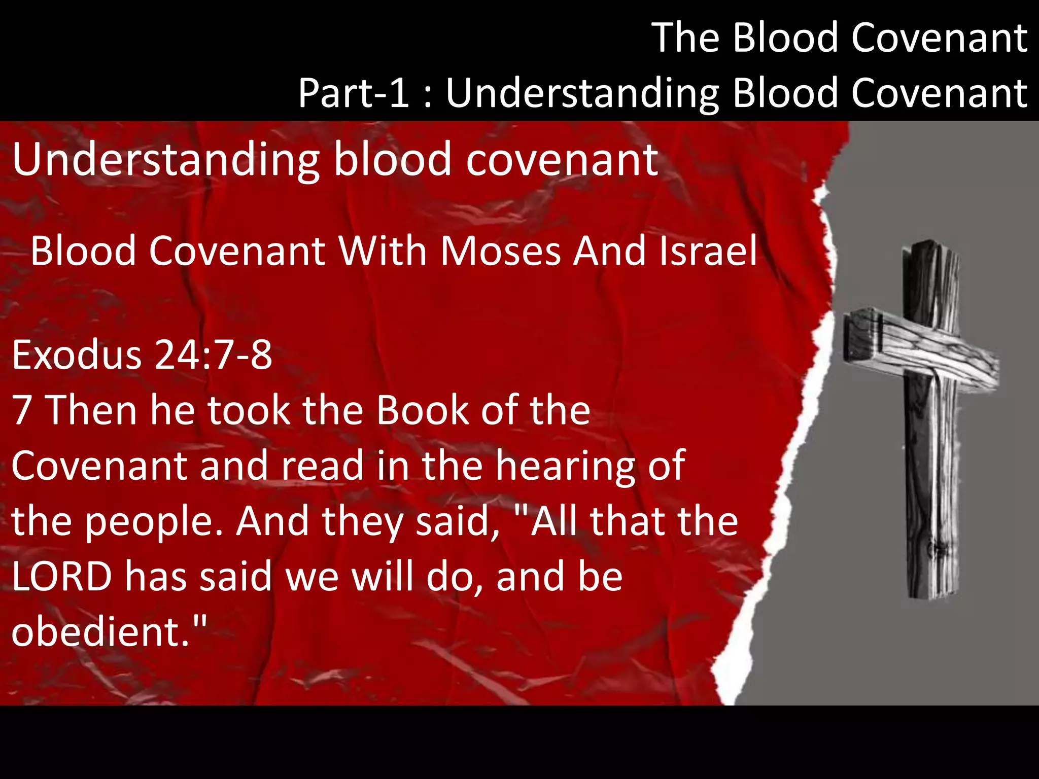 Blood Covenant Part-1: Understanding Blood Covenant | PPTX