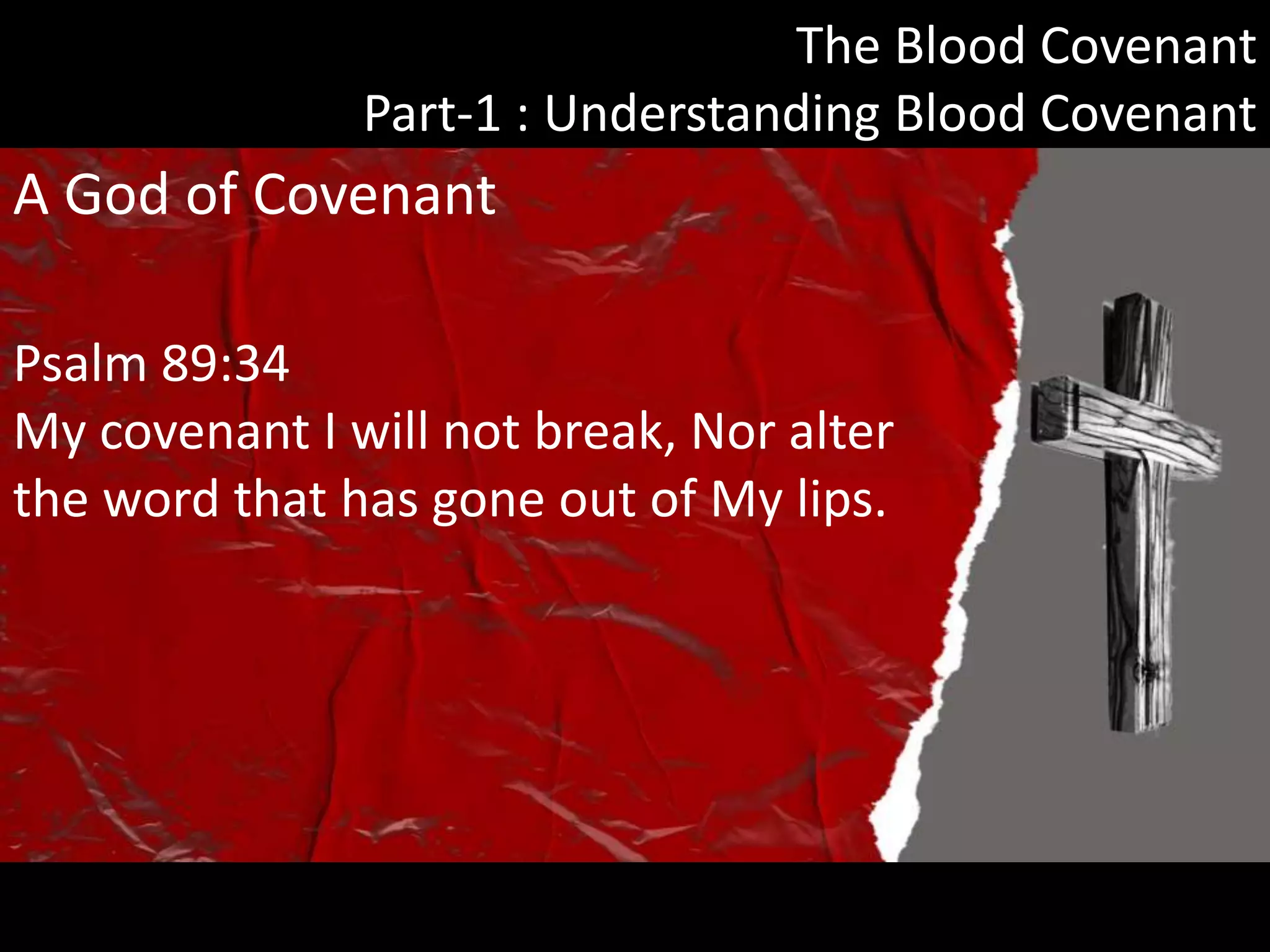 Blood Covenant Part-1: Understanding Blood Covenant | PPTX