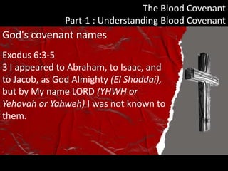 Blood Covenant Part-1: Understanding Blood Covenant | PPTX
