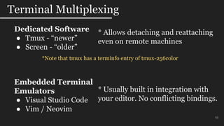 Terminals and Shells | PPTX | Operating Systems | Computer Software and Applications