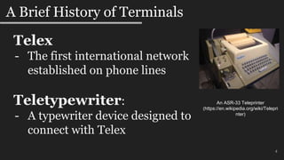 Terminals and Shells | PPTX | Operating Systems | Computer Software and Applications