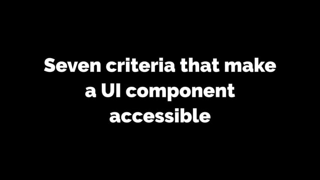 How to build accessible UI components | PDF