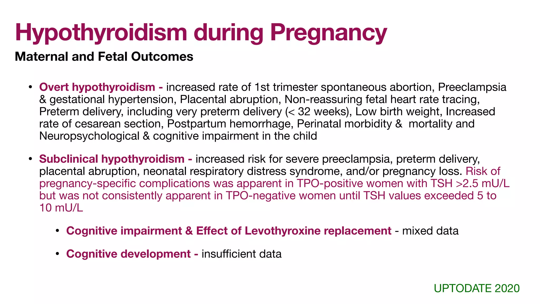 2020-05-27 The Role of Maternal Thyroid Status on Pregnancy Outcomes | PDF