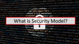 Introduction to Security Models | PPT
