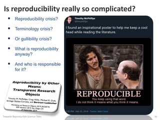 From Workflows to Transparent Research Objects and Reproducible Science ...