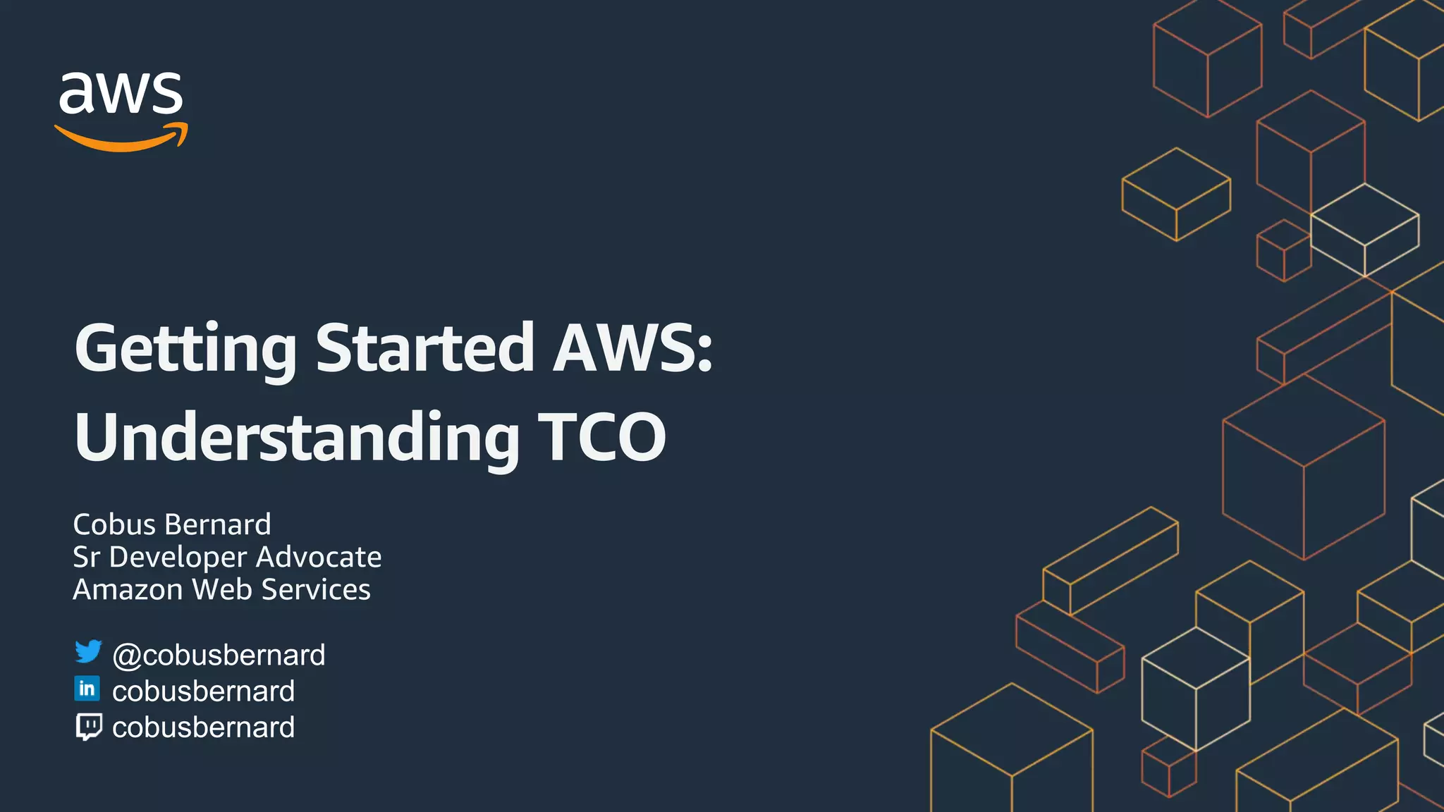 AWS Webinar 23 - Getting Started with AWS - Understanding total cost of ownership | PPTX
