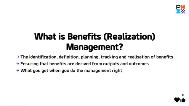 Benefits Realisation Management - the basics | PPT