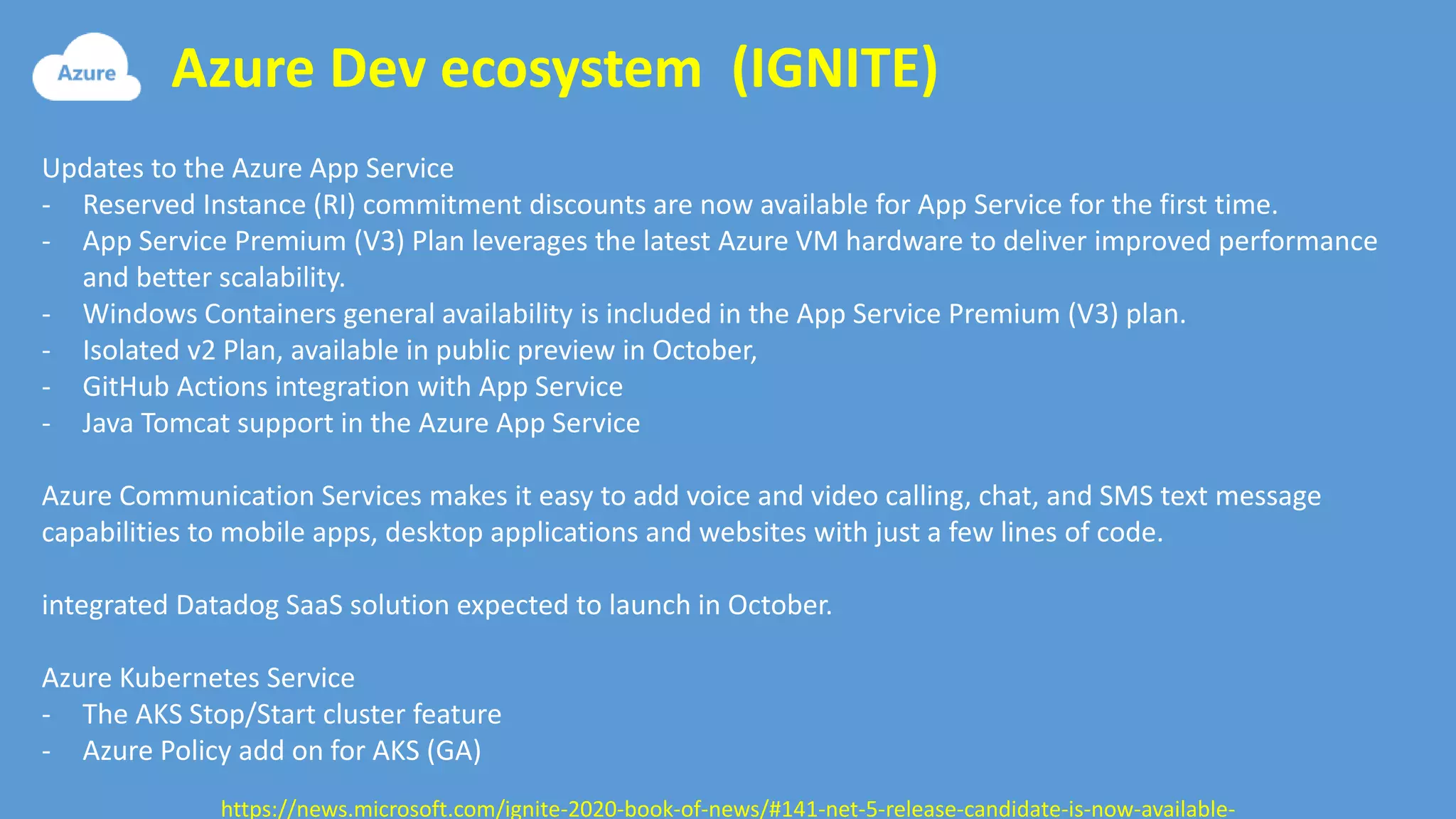 Microsoft Azure News - October 2020 | PPT