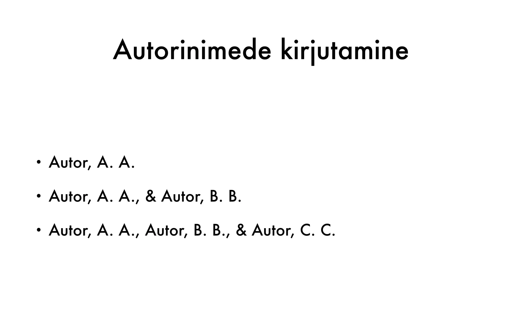 Viidete vormistamine APA 7 viitamissüsteemis | PDF