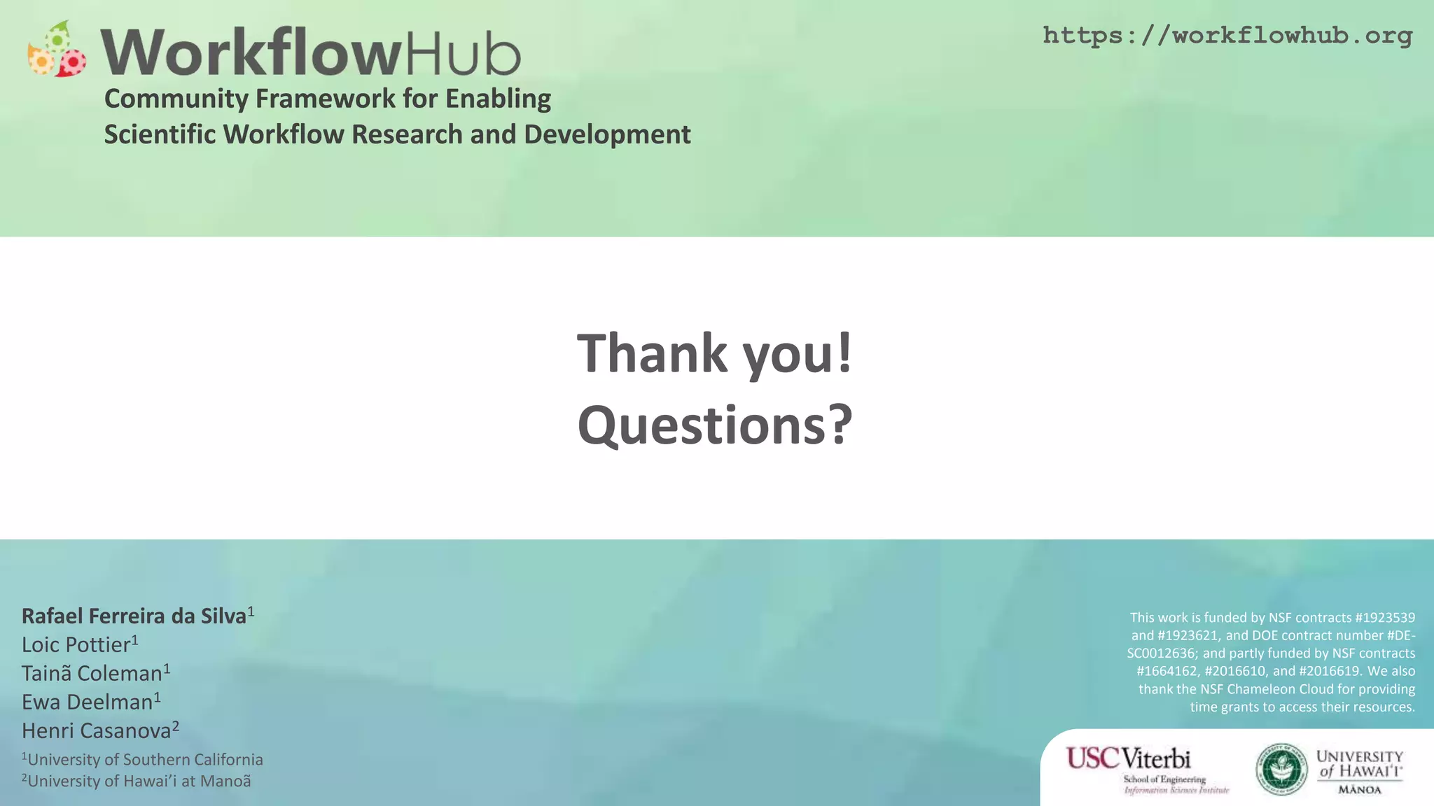 Workflowhub Community Framework For Enabling Scientific Workflow