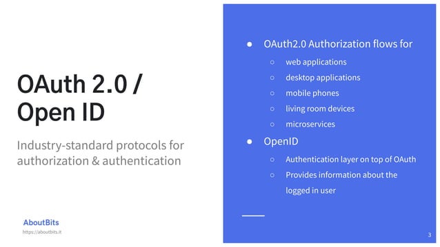 SFScon 2020 - Alex Lanz Martin Malfertheiner - OAuth2 OpenID | PPT