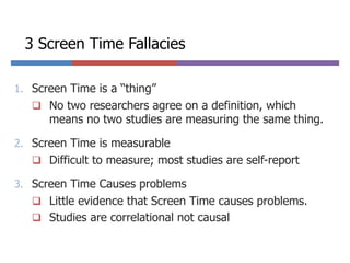 Healthy Media Use: Throw Out Everything You Know About Screen Time | PPT