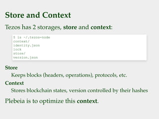 Plebeia, a new storage for Tezos blockchain state | PDF
