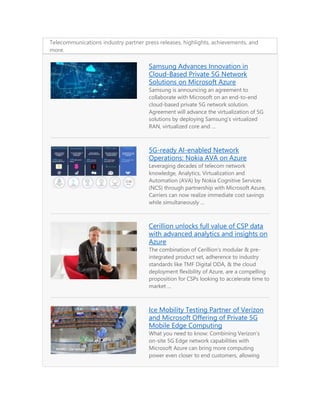 Microsoft Telecommunications Industry News | November 2020 | PDF ...